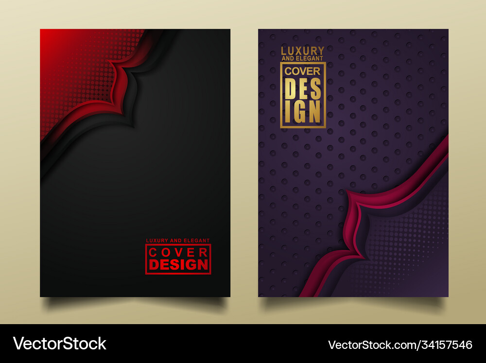 Set cover design template with luxury and elegant Vector Image