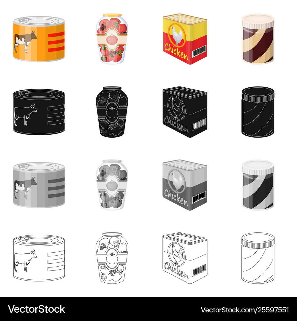 Can and food symbol Royalty Free Vector Image - VectorStock