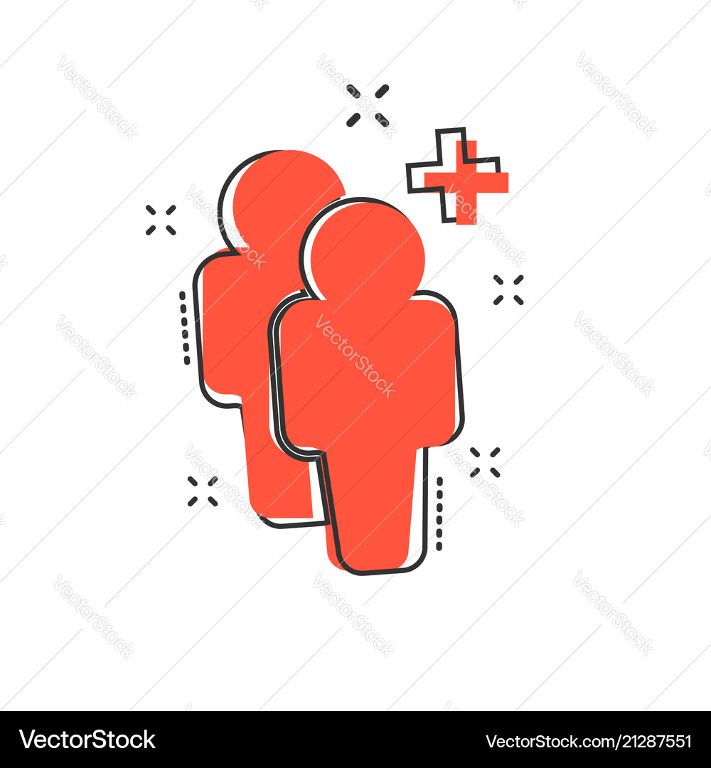 Cartoon people icon in comic style Royalty Free Vector Image