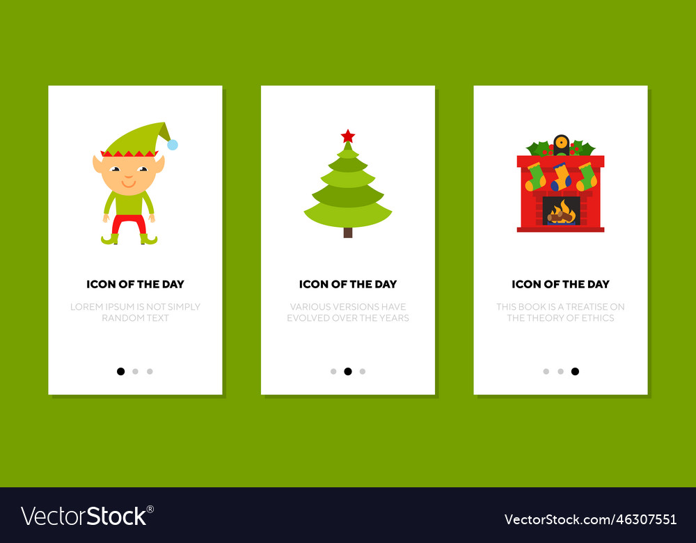 Christmas flat icon set Royalty Free Vector Image