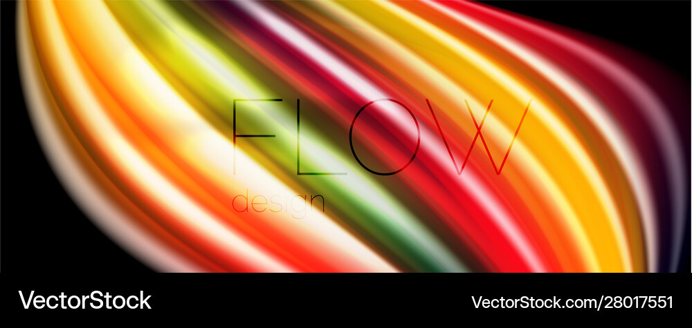 Flowing liquid colors - modern colorful flow Vector Image