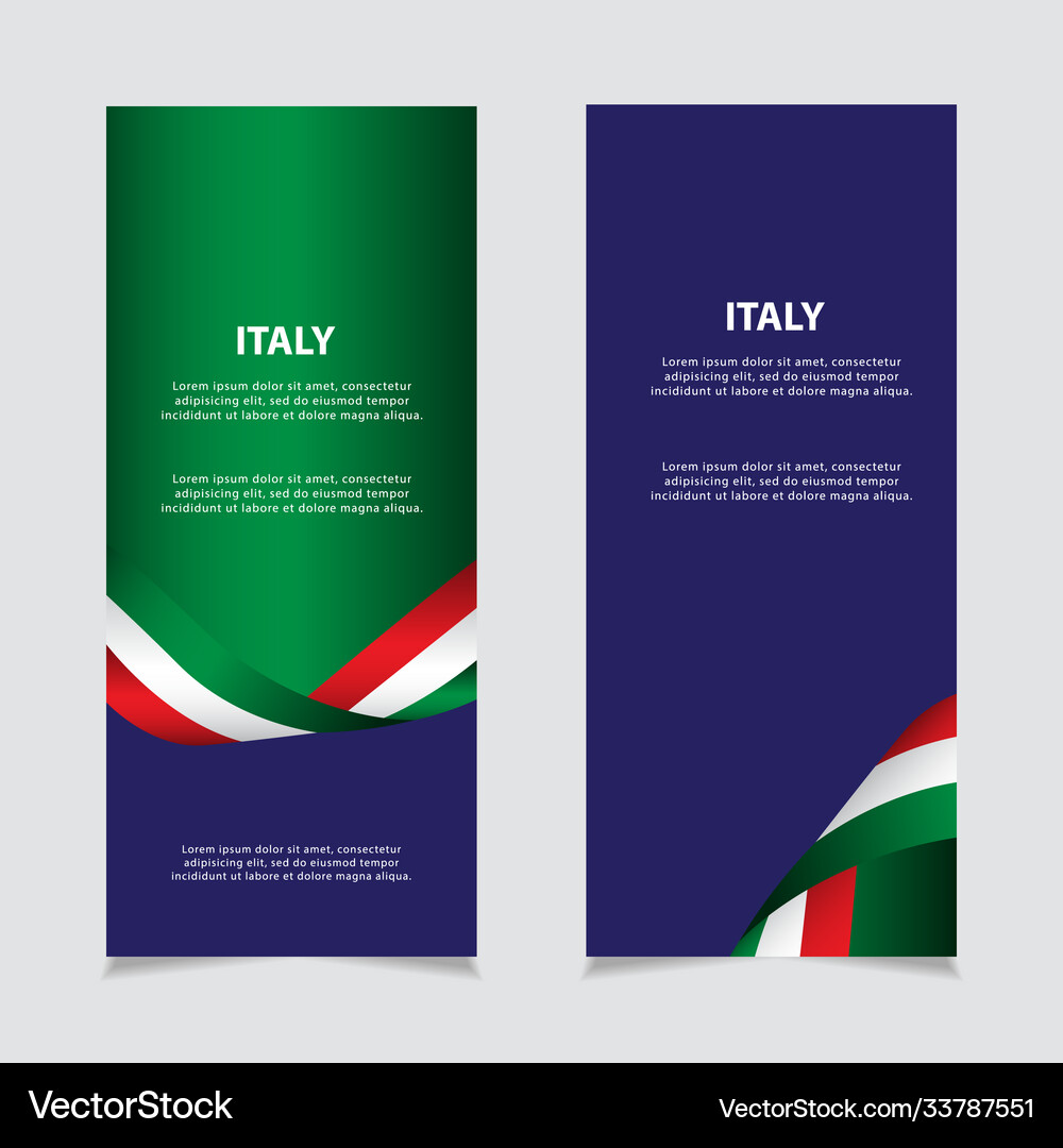 Italy national day template design Royalty Free Vector Image