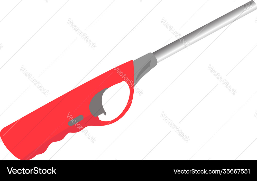 Red lighter on white background Royalty Free Vector Image