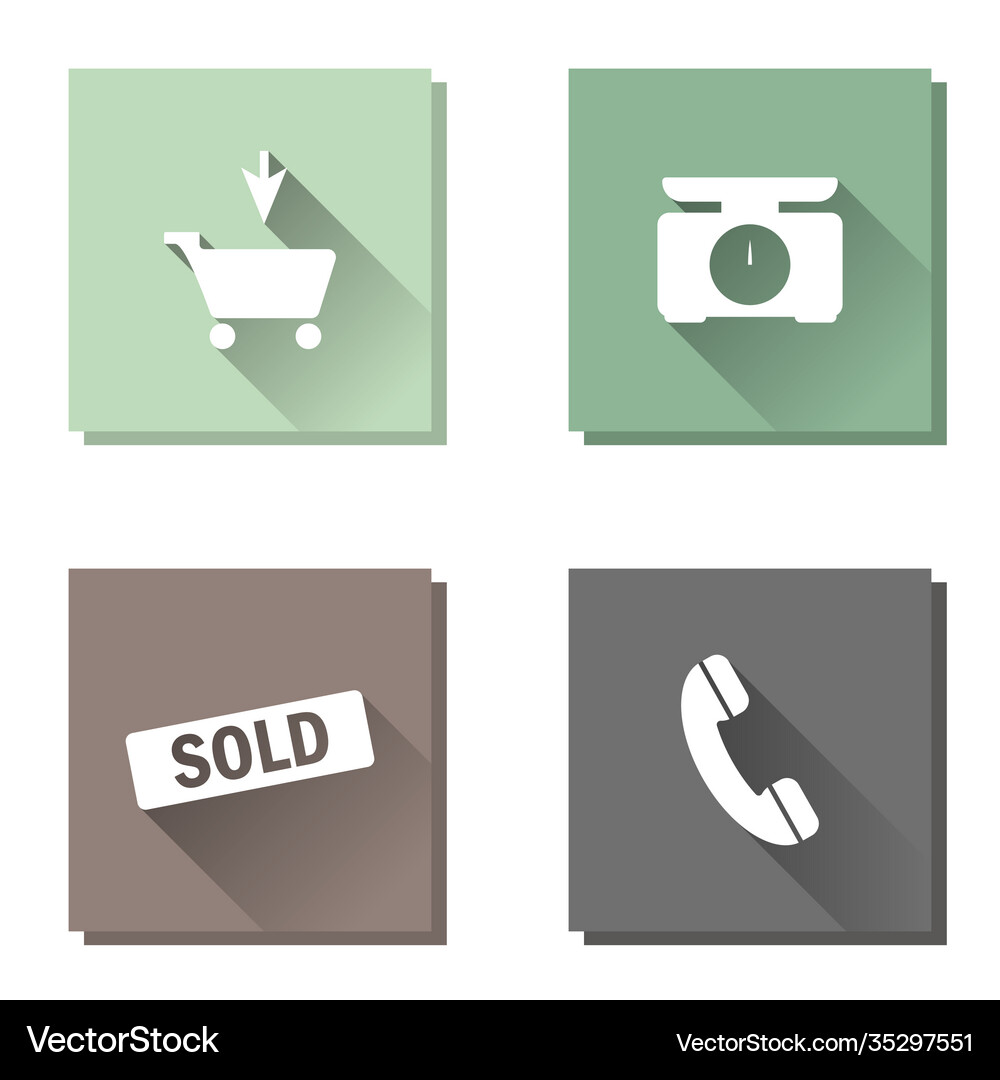 Set trade and phone icon Royalty Free Vector Image