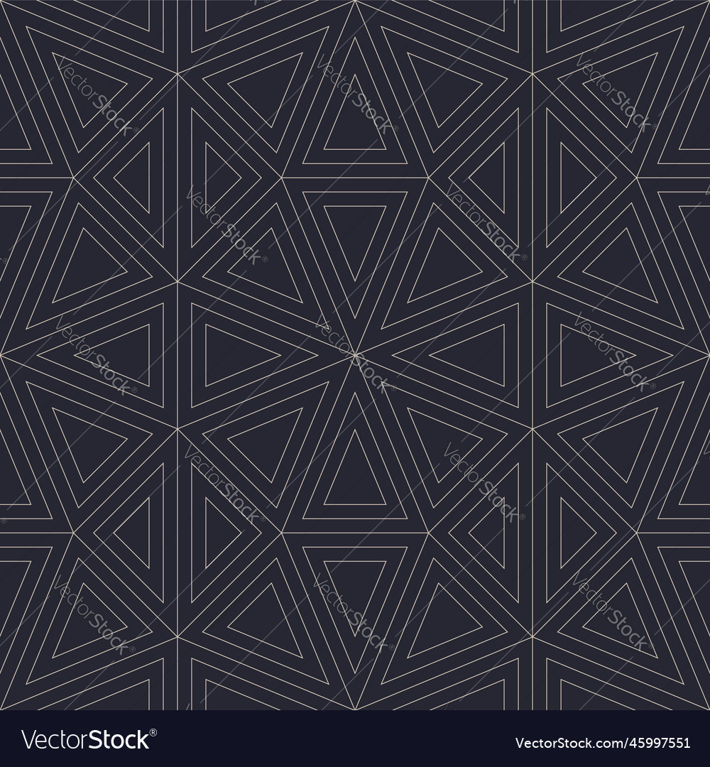 Triangles geometric outline seamless pattern Vector Image