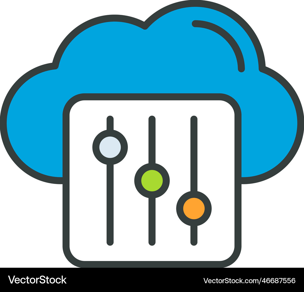 Adjustment fill outline icons simple stoc Vector Image
