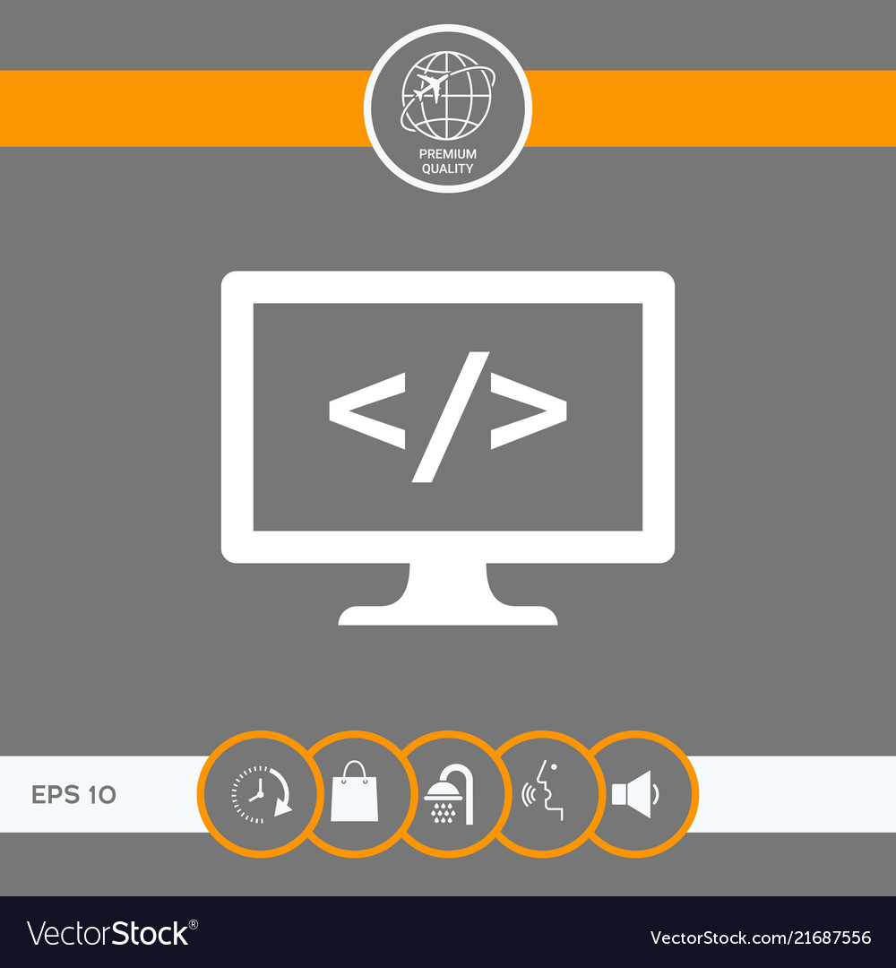 Coding symbol icon Royalty Free Vector Image - VectorStock