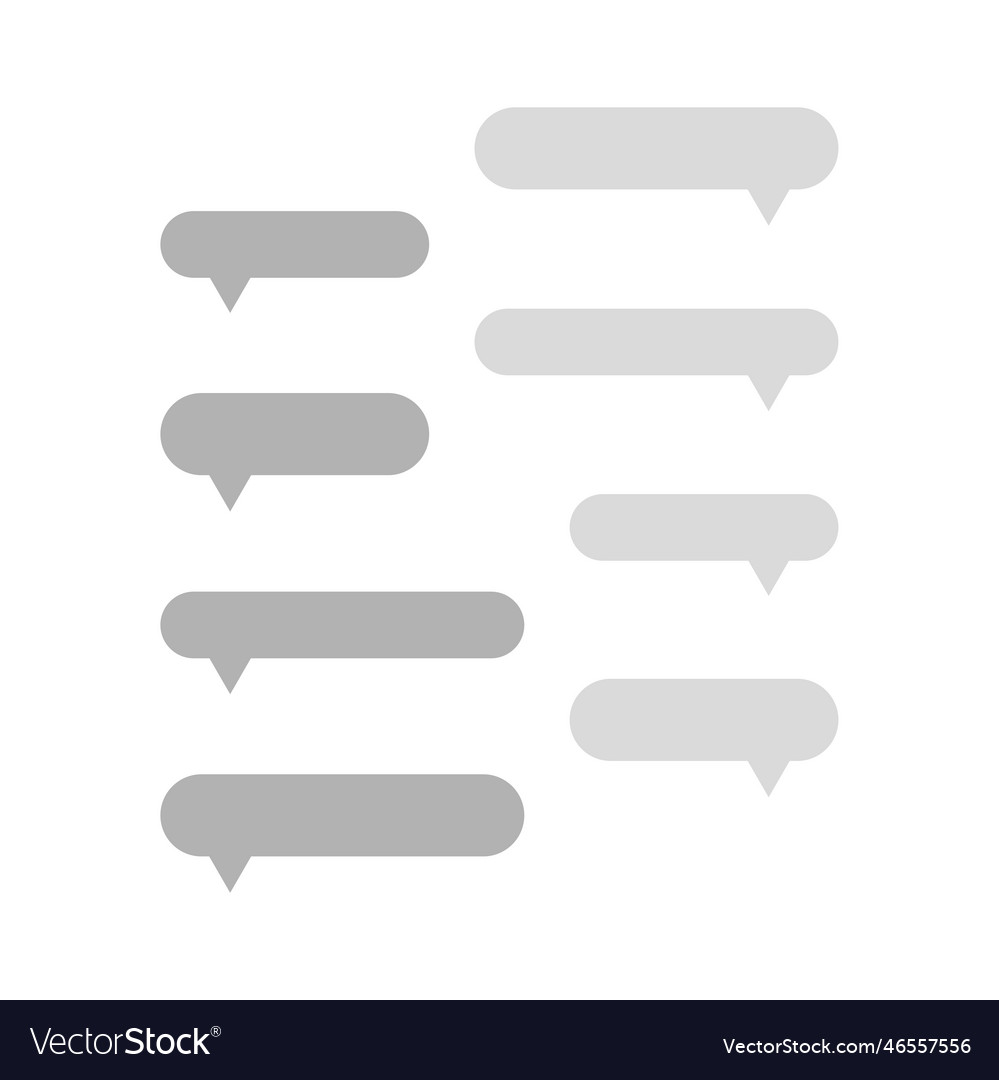 Empty speech bubble chat message icon text Vector Image Empty speech bubble chat message icon text Vector Image