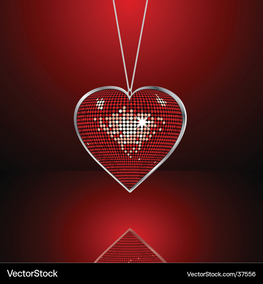 Heart necklace Royalty Free Vector Image - VectorStock