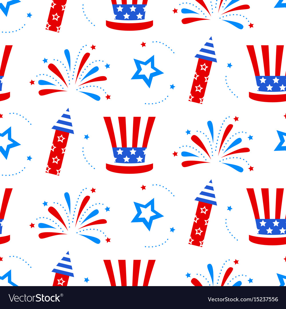 Independence day of america festive pattern Vector Image Independence day of america festive pattern Vector Image