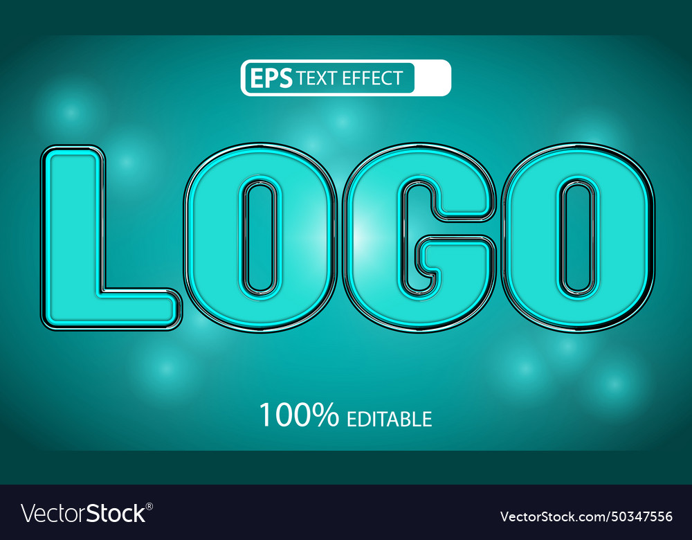 Logo text effect Royalty Free Vector Image - VectorStock