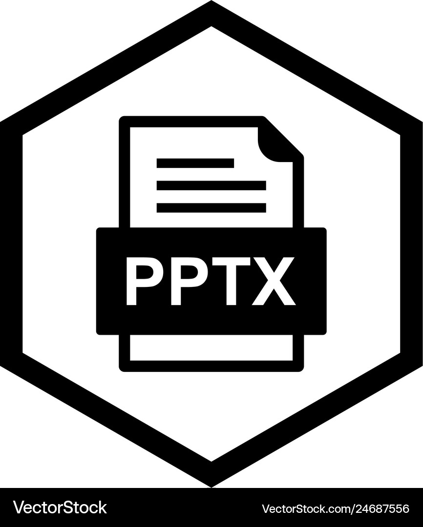 Pptx file document icon Royalty Free Vector Image