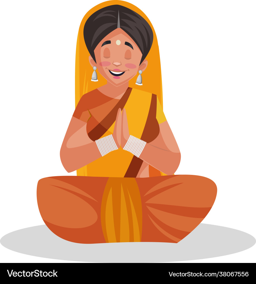 Priestess cartoon character Royalty Free Vector Image