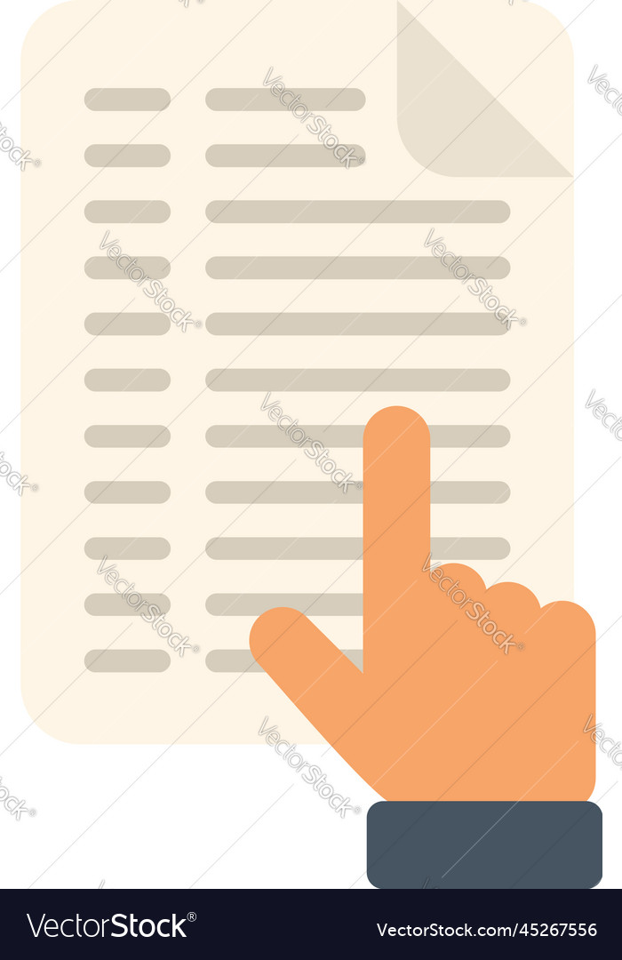 Read document icon flat online training Royalty Free Vector