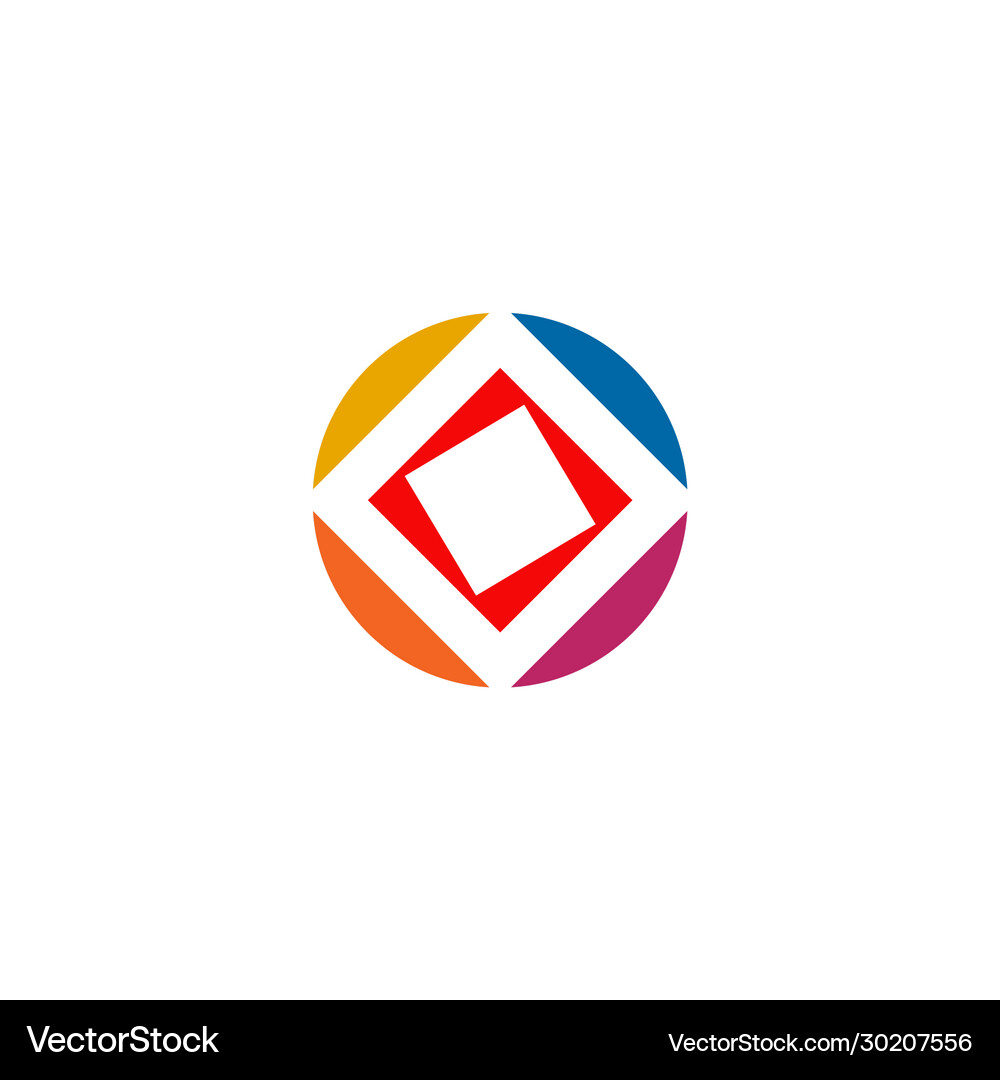 Rhombus shape icon logo design for business Vector Image