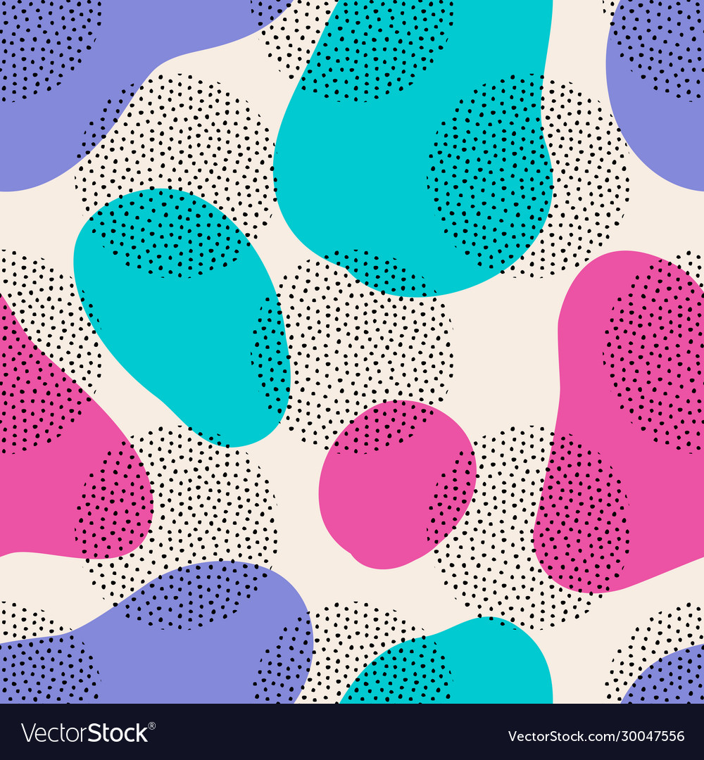 Seamless pattern with round dotted elements Vector Image