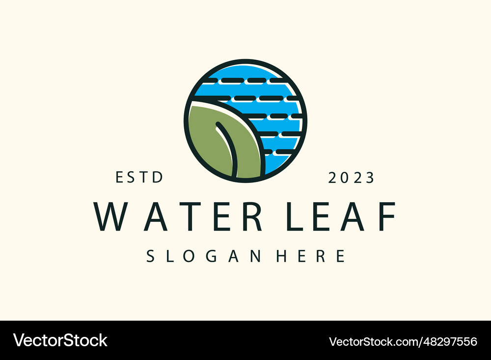 Water leaf Royalty Free Vector Image - VectorStock