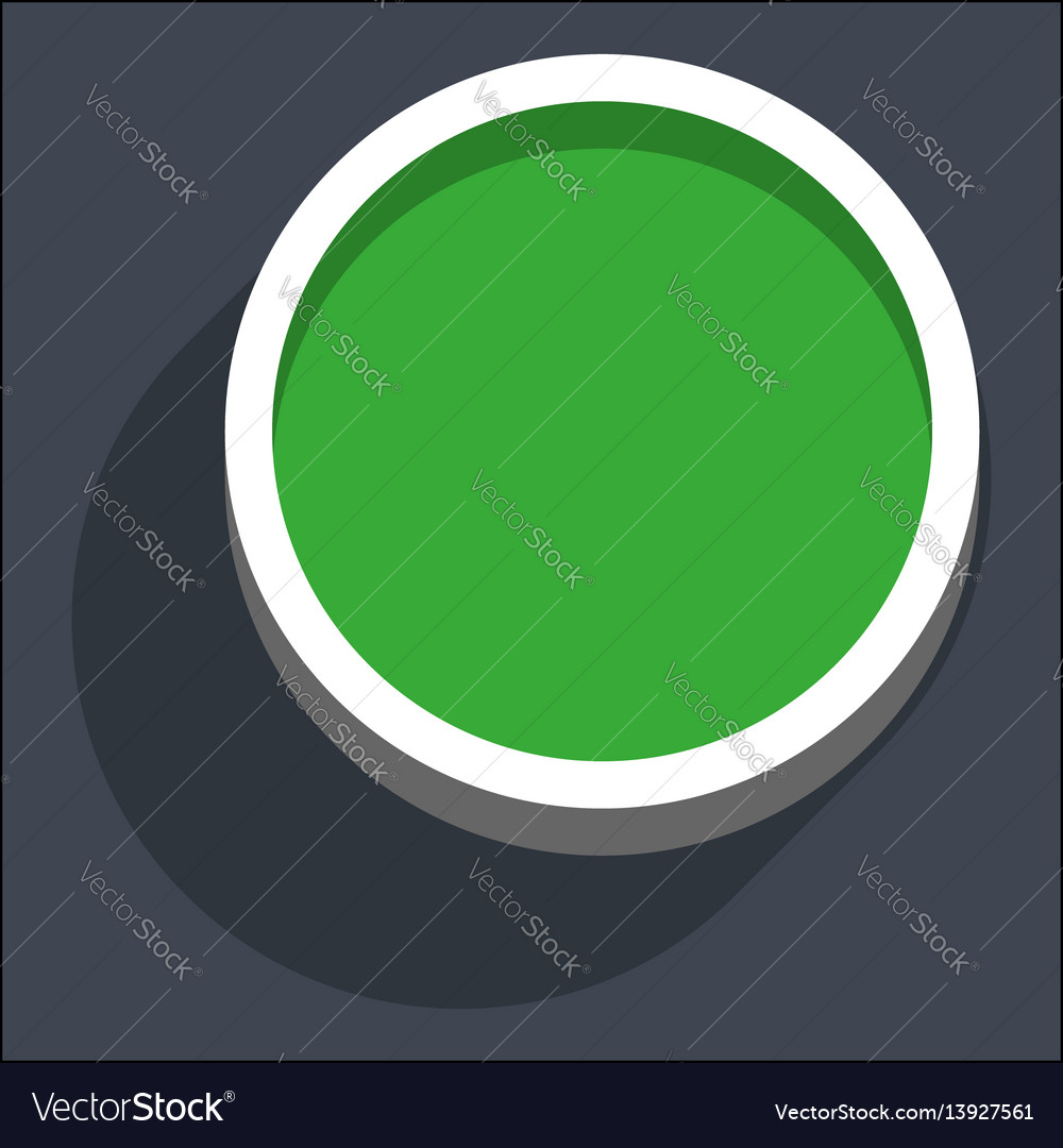 3d flat blank circle web internet button Vector Image