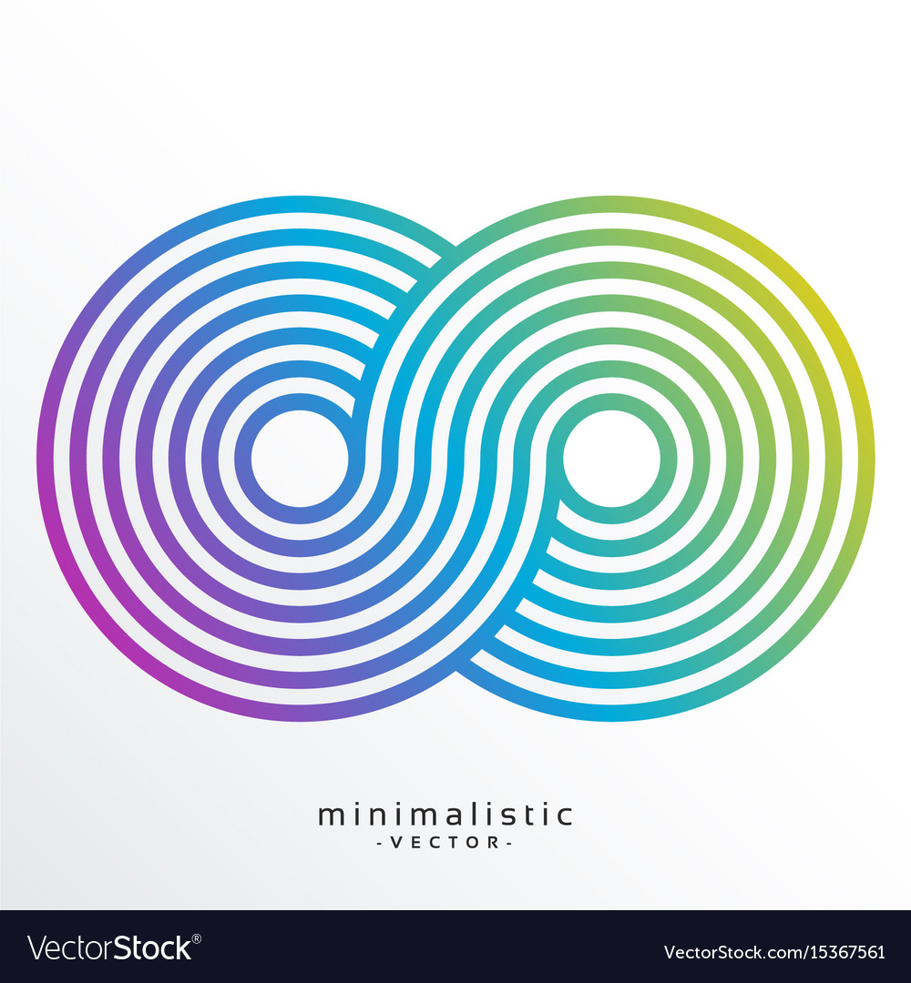 Colorful infinity symbol made with stripes Vector Image