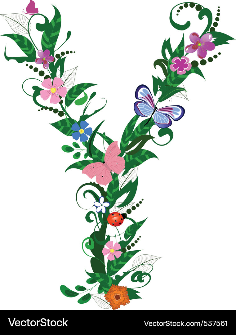 Cover letter flower Royalty Free Vector Image - VectorStock