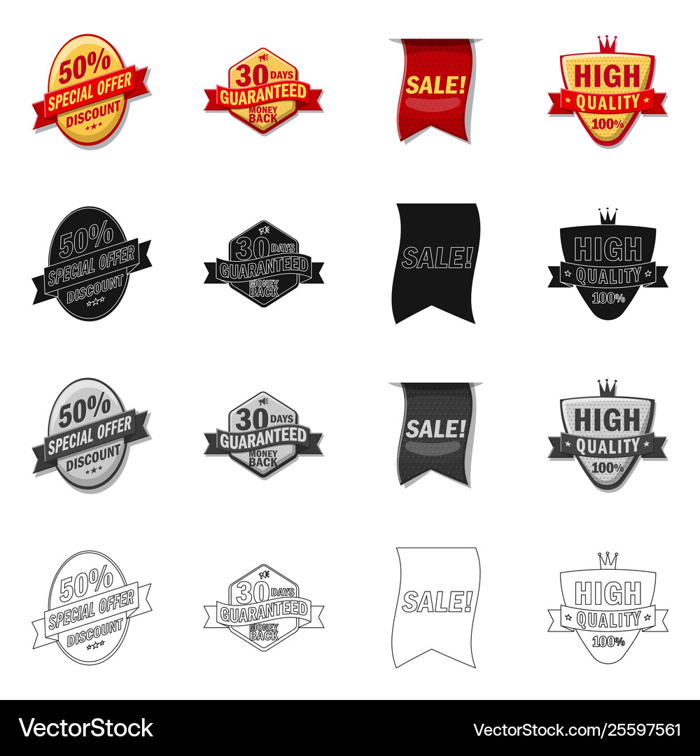 Design emblem and badge icon collection Royalty Free Vector