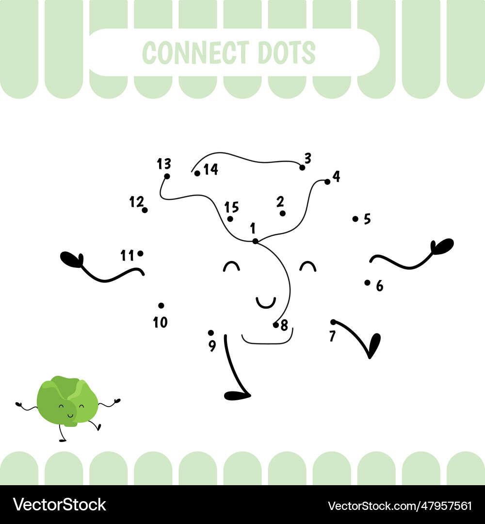 Dot to dot educational game for preschool kids Vector Image
