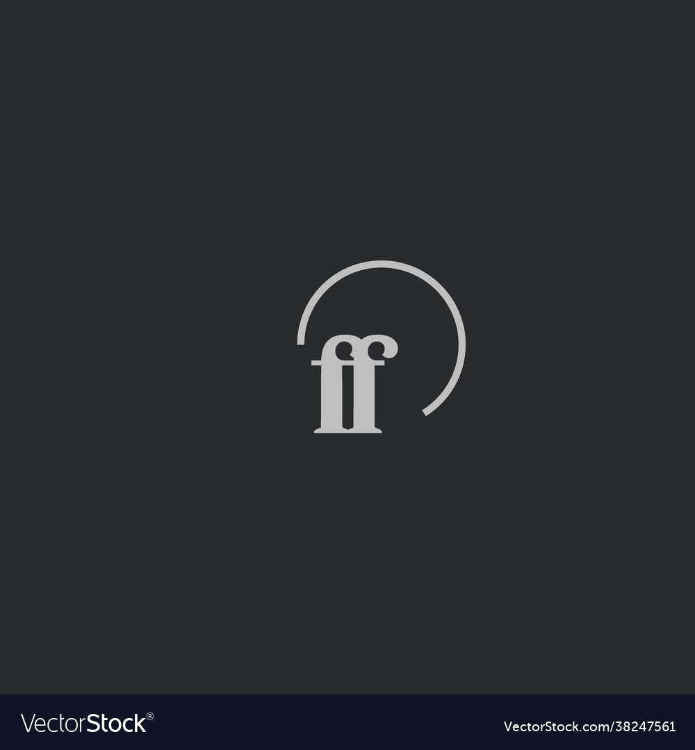Ff initials logo monogram Royalty Free Vector Image