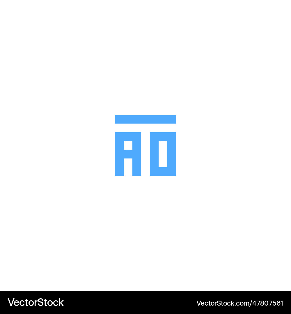 Letters tao aot square logo minimal simple modern Vector Image