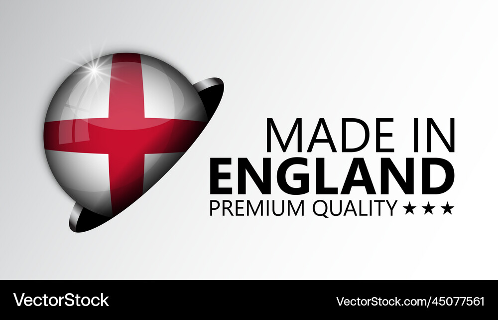 Made in england graphic and label Royalty Free Vector Image