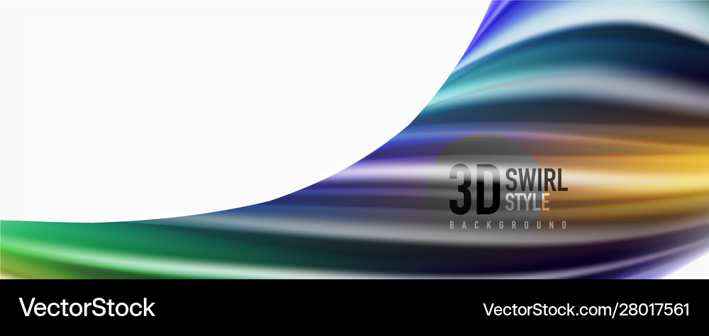 Modern liquid color flow on white - colorful Vector Image