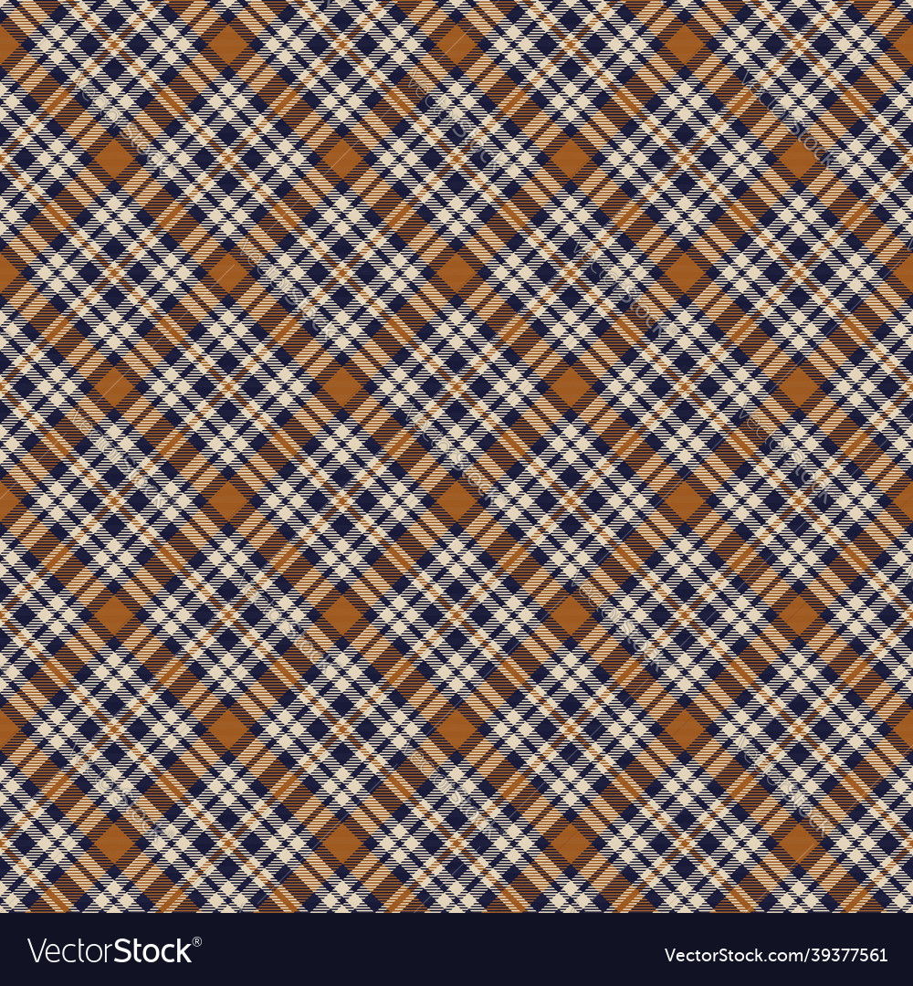 Orange diagonal plaid tartan textured seamless Vector Image Orange diagonal plaid tartan textured seamless Vector Image