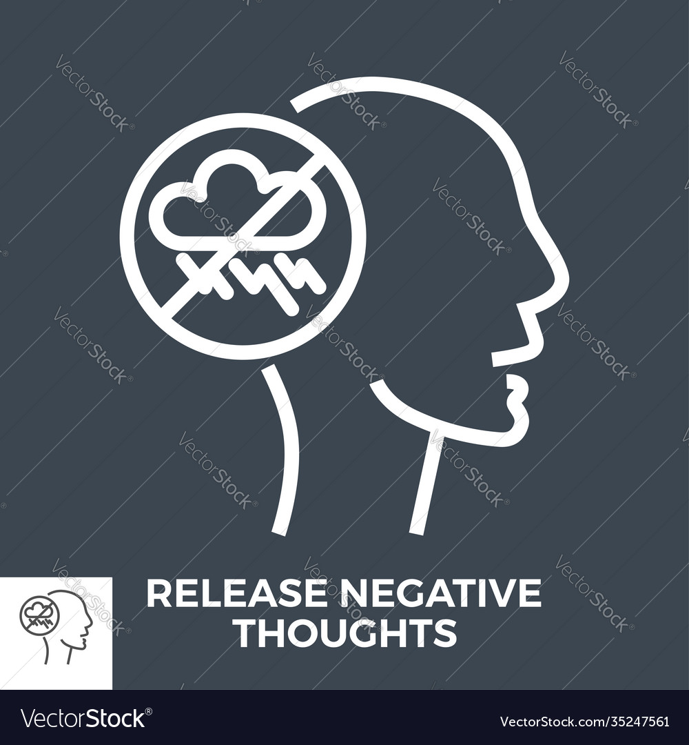 Release negative thoughts Royalty Free Vector Image
