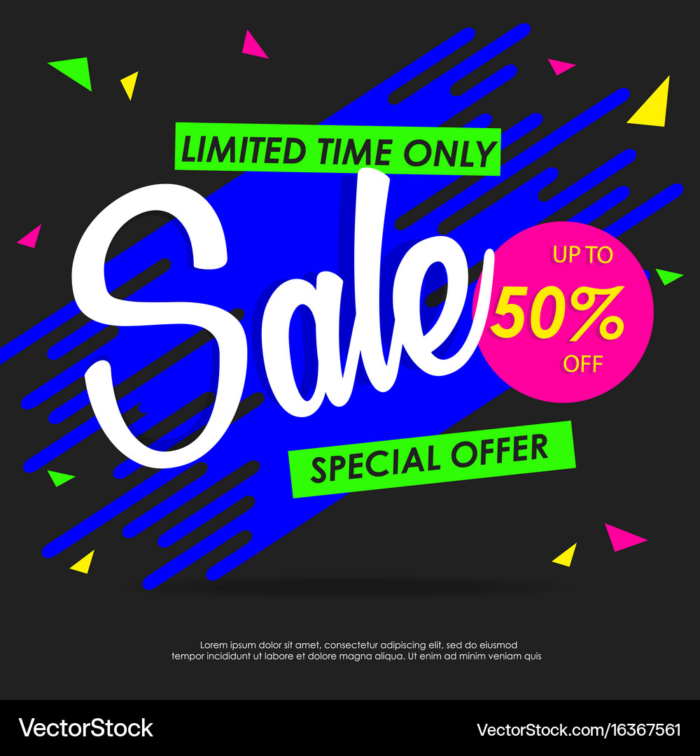 Sale colorful banners design template Royalty Free Vector