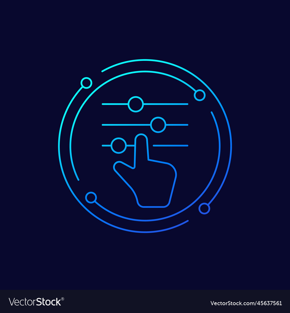 Settings or options line icon Royalty Free Vector Image Settings or options line icon Royalty Free Vector Image