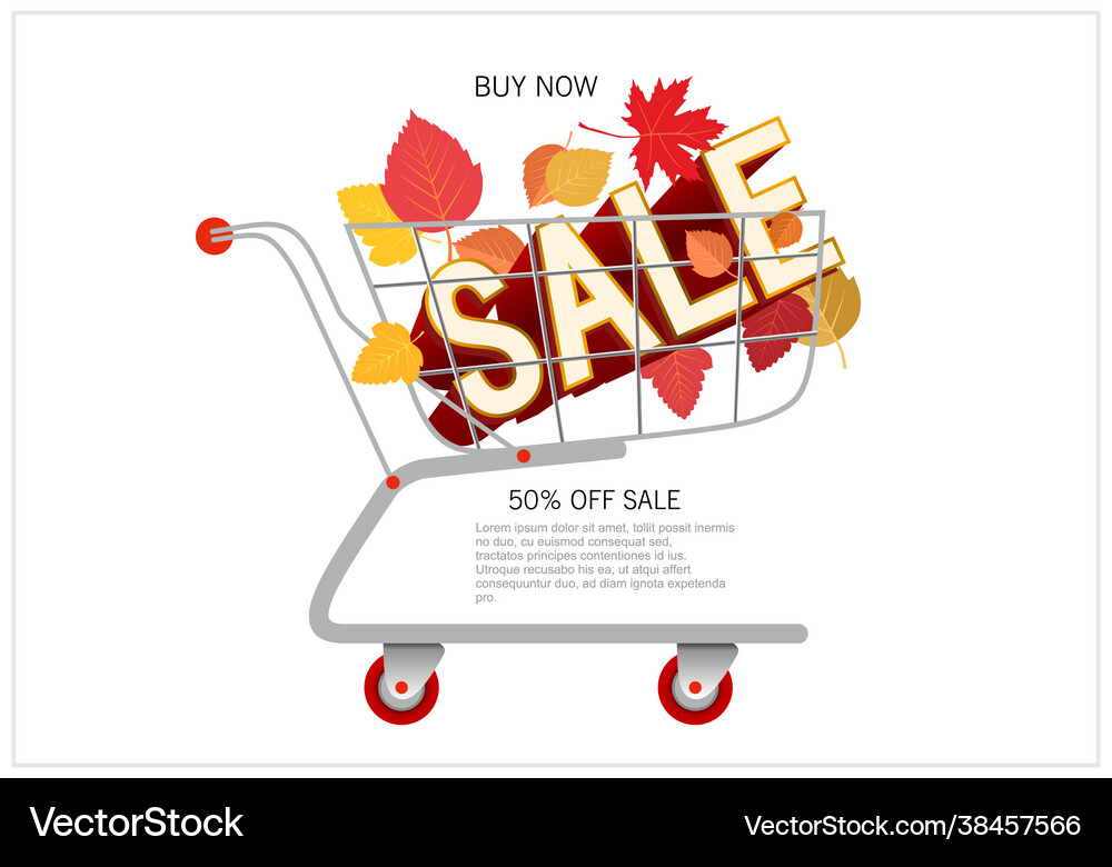 Autumn sale background template layouts Royalty Free Vector