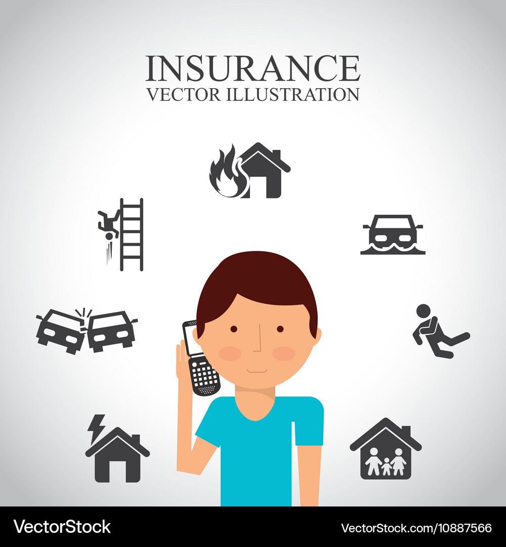 Best insurance concept icons Royalty Free Vector Image