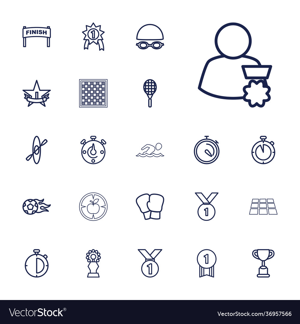 Competition icons Royalty Free Vector Image - VectorStock