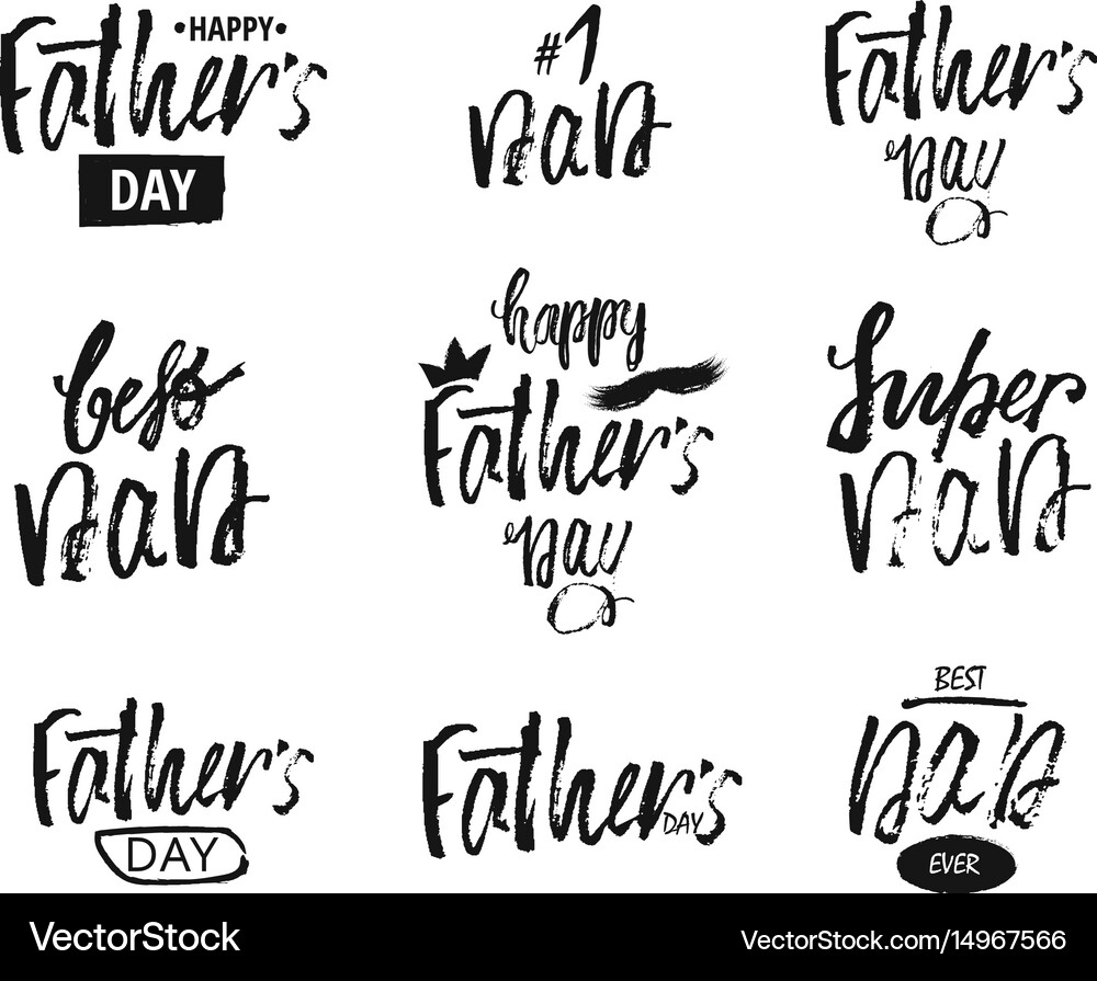 Elegant Father's Day Lettering Royalty Free Vector Image