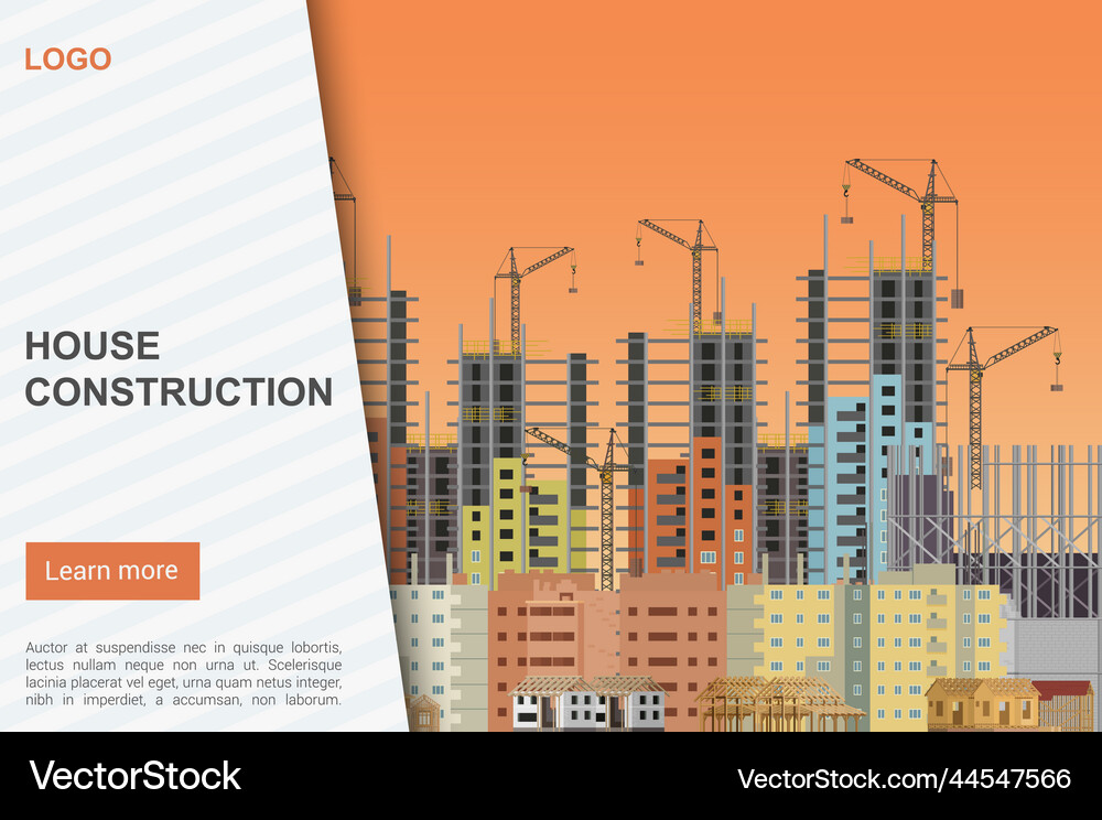 House construction architectural building company Vector Image