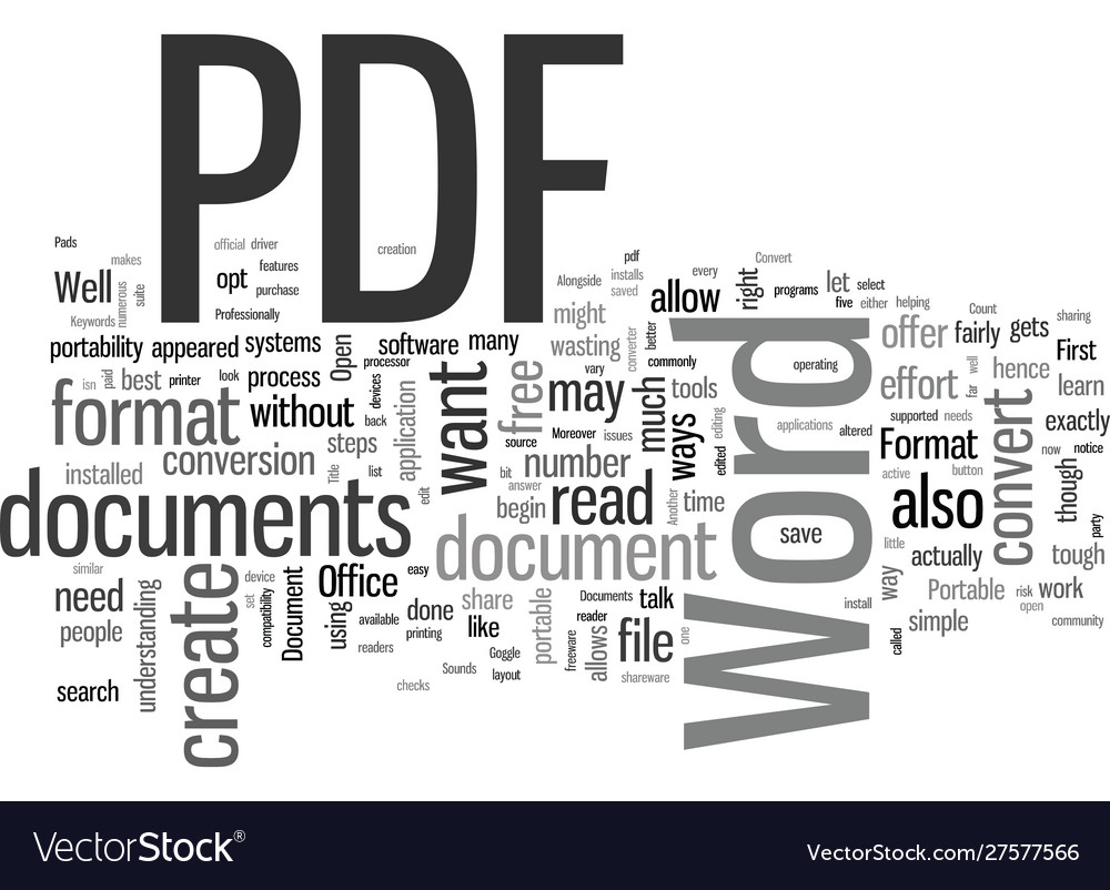 How To Convert Word Documents Into Pdf Format Vector Image