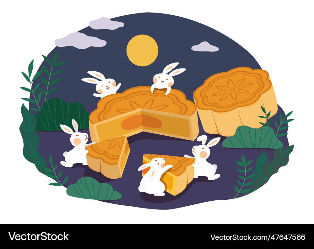 Mid autumn festival design Royalty Free Vector Image