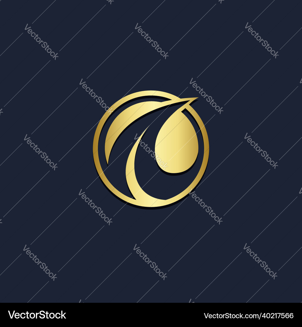 Round abstract curve a company logo Royalty Free Vector