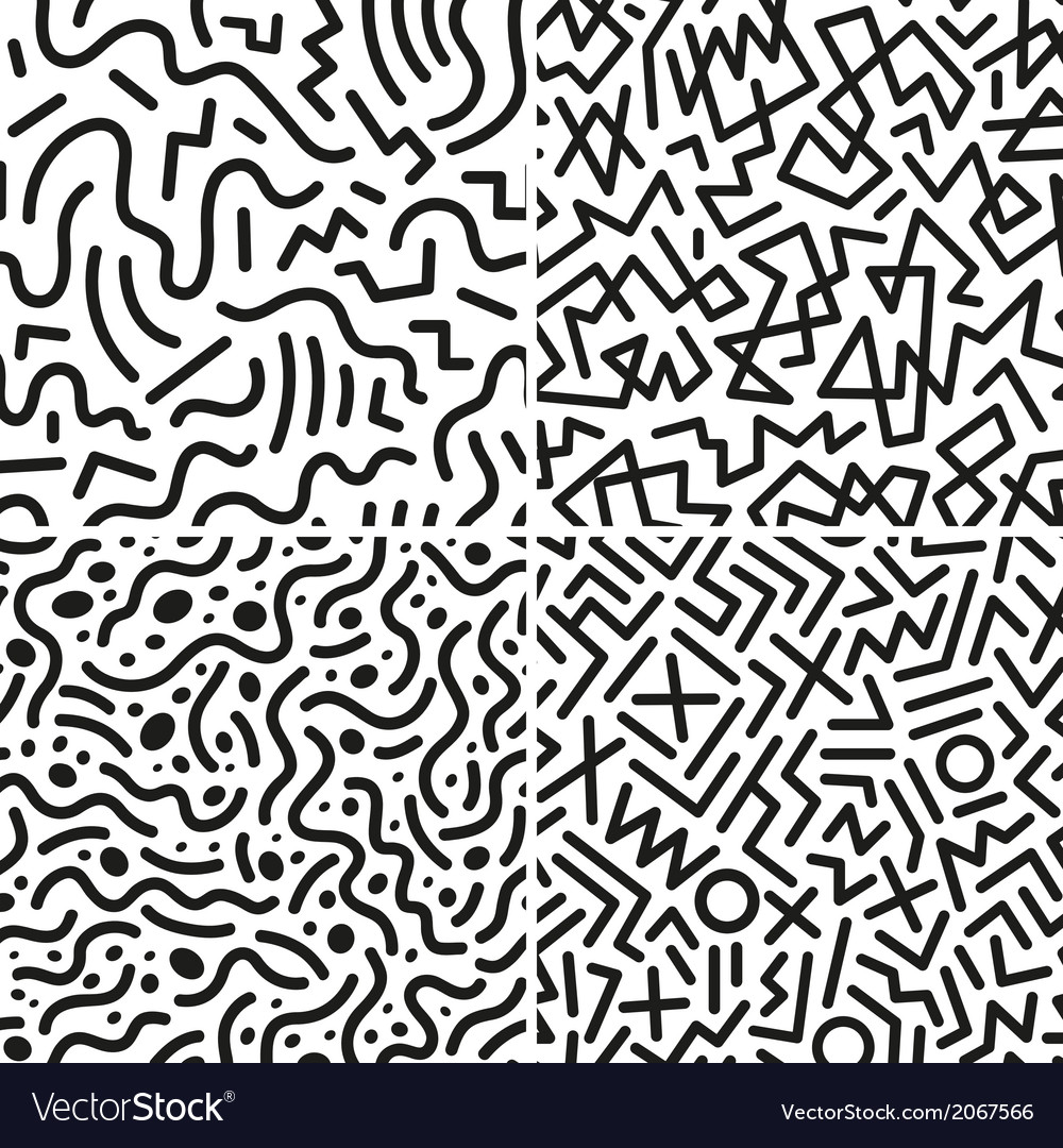 Seamless abstract backgrounds set Royalty Free Vector Image