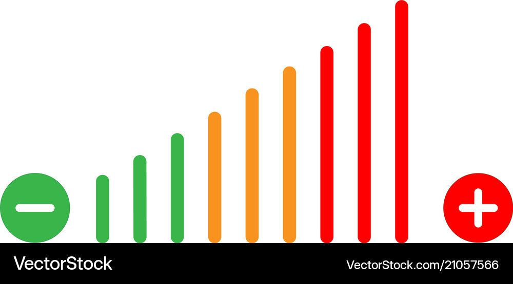 Volume adjustment color icon in trendy flat style Vector Image