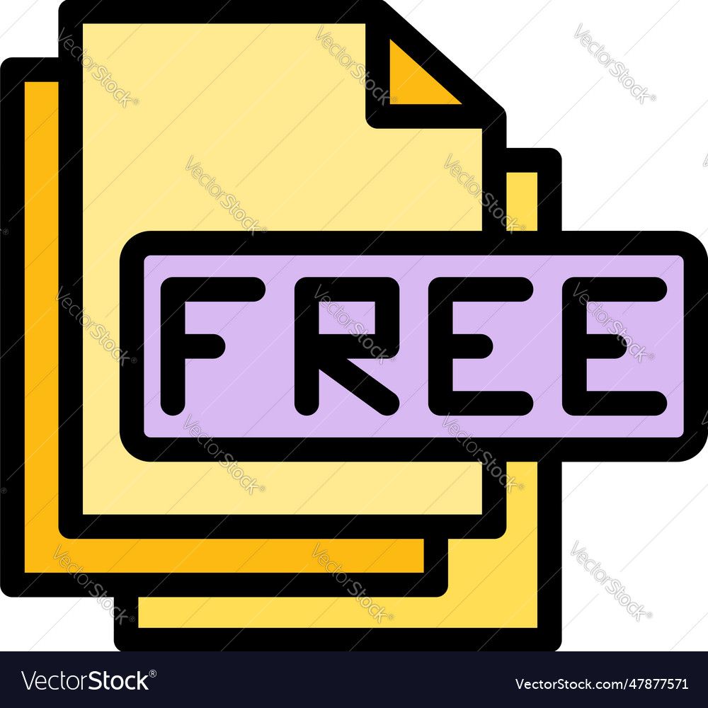 Free course material icon flat Royalty Free Vector Image
