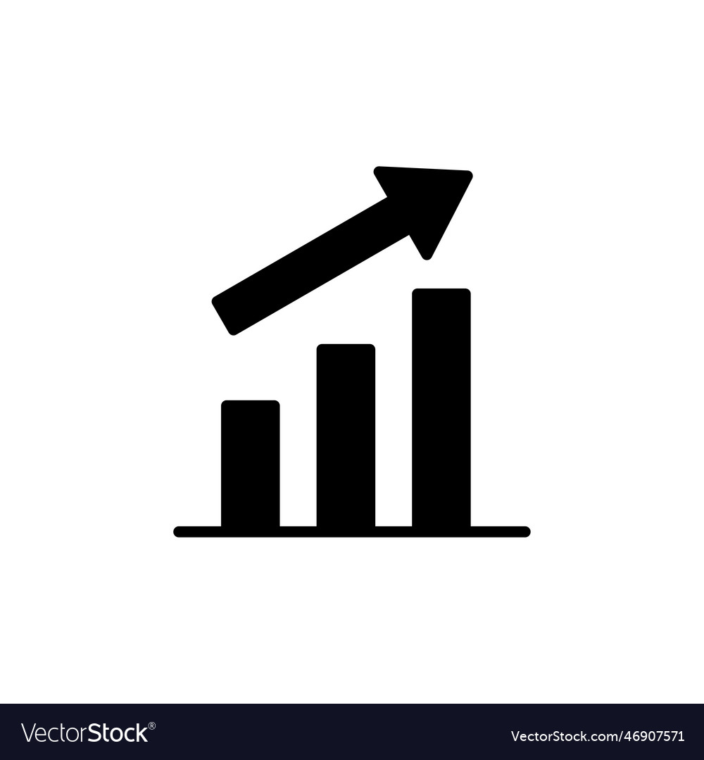 Growing graph icon chart icon graph icon Vector Image