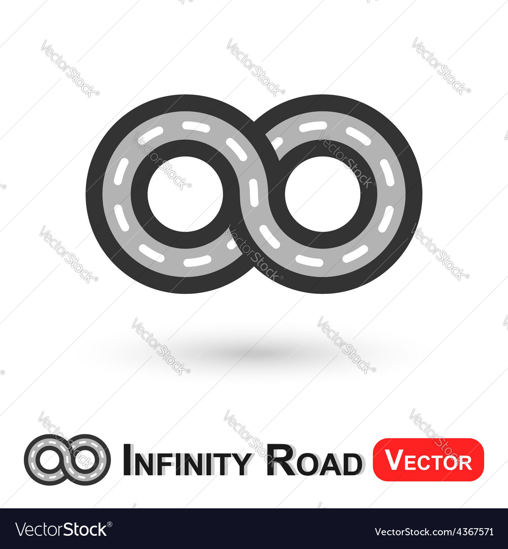 Infinity road Royalty Free Vector Image - VectorStock