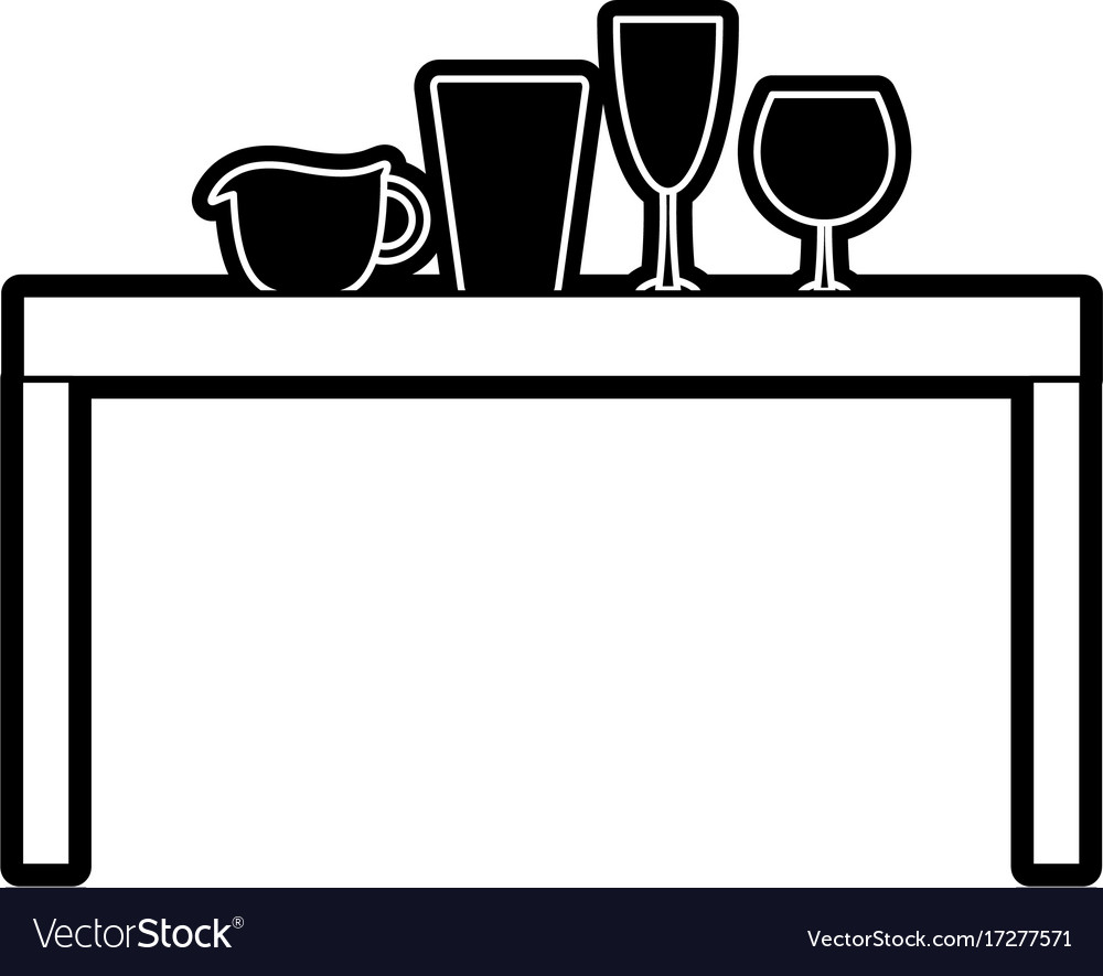 Kitchen table Royalty Free Vector Image - VectorStock