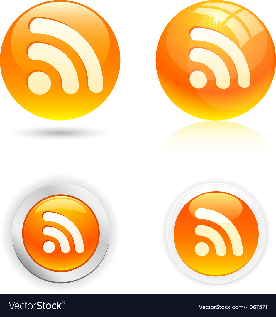 Rss icons Royalty Free Vector Image - VectorStock
