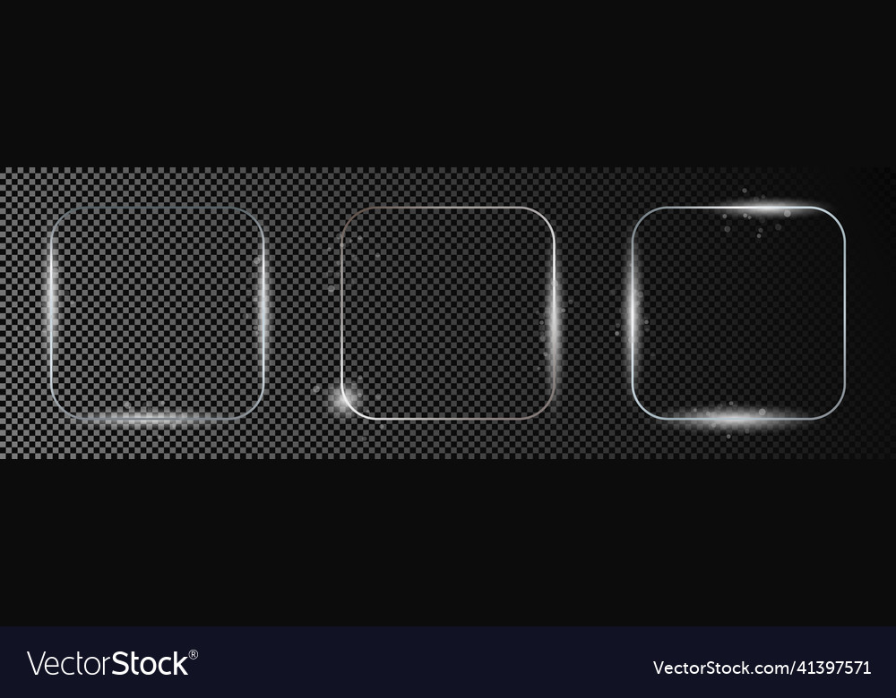 Silver glowing rounded rectangular shape frame Vector Image